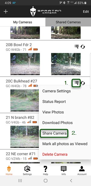 Camera Share and Unshare – Spartan Camera